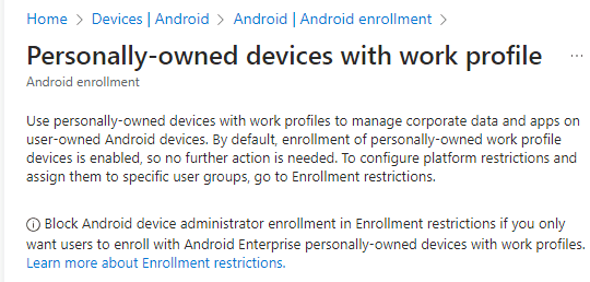 Android Intune Enrollment Profiles - Unconfuse the Confusion and make ...