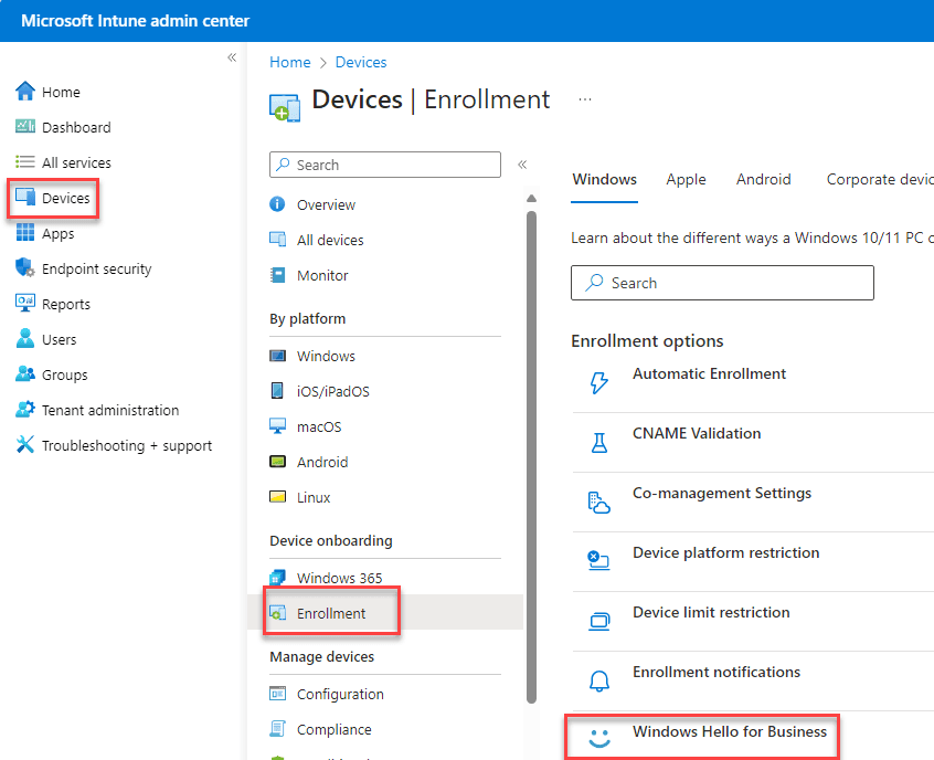 Cloud Kerberos Trust with Windows Hello for Business with Intune