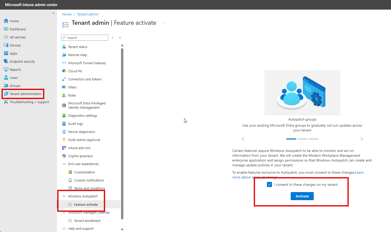 Setup Windows Autopatch and Enable Hotpatch with Intune