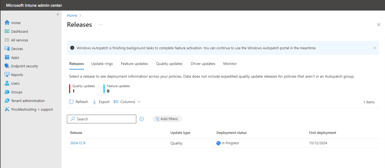 Setup Windows Autopatch and Enable Hotpatch with Intune