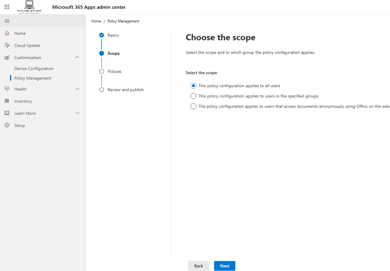 Control Outlook Installation: Disable Methods with Intune