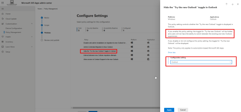 Control Outlook Installation: Disable Methods with Intune