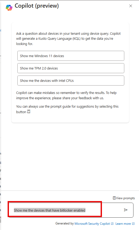 Device Query for Multiple Devices - Security Copilot KQL generation - IntuneStuff